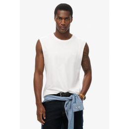 Superdry Herren Tanktop "ESSENTIAL LOGO TANK UB", wei&szlig;, Gr. XXL, Single Jersey, Obermaterial: 100% Baumwolle, Tops, mit lockerer Passform, aus