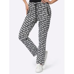 CR&Eacute;ATION L creation L Jersey-Jogpants in schwarz-wei&szlig;-gemustert | Gr.: 36