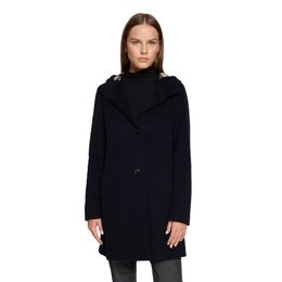 Gil Bret Damen Wolljacke, blau, Gr. 38, unifarben, Obermaterial: 75% Wolle, 20% Polyamid, 5% Kaschmir, Jacken, mit Kapuze