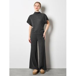 Apricot Damen Shirtbluse "Weites Shirt", grau, Gr. 34, uni, Strick, Obermaterial: 57% Viskose CV. 40% Polyester PES. 3% Elasthan EL., Blusen, in