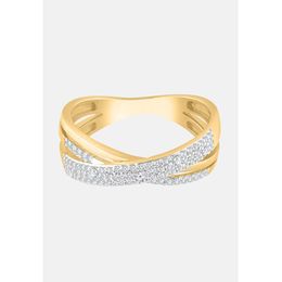 Diamant Exquis Ring aus 375 Gelbgold mit Diamant | Gr.: 52