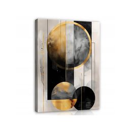 WALLARENA Leinwandbild Art Deco in Schwarz | Gr.: 40 x 30 cm