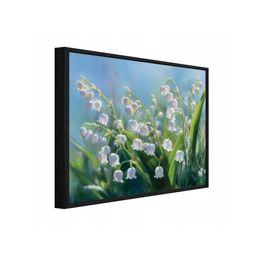 WALLARENA Bild mit Rahmen Blumen in Gr&uuml;n | Gr.: 40 x 30 cm
