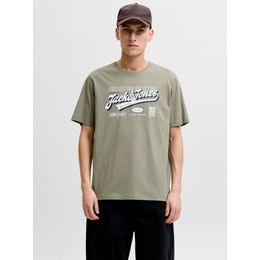Jack & Jones JACK & JONES Herren T-Shirt "JJELOGO TEE SS O-NECK 2 COL AW26 SN", gr&uuml;n, Gr. XS, bedruckt, Jersey, Obermaterial: 100% Baumwolle, Shirts, Baumwolle,