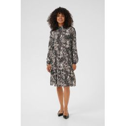 Kaffe Kleid KAlinda Loose fit in Black/Grey Abstract Graphic | Gr.: 34