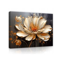 WALLARENA Leinwandbild Blumen in Braun | Gr.: 120 x 80 cm