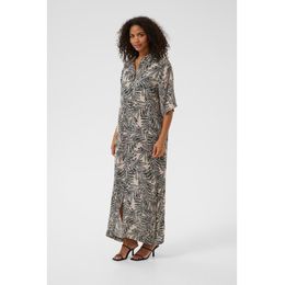Kaffe Kleid KAthora Loose fit in Feather Gray Leaf Print | Gr.: 36