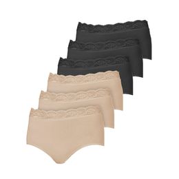 Nina von C. Damen Taillenshaper "6er Pack Damen Taillenslip Slipboutique", Gr. 46, bunt, Obermaterial: 93% Baumwolle CO. 7% Elasthan EL., Unterhosen