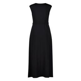 Zero Damen Maxikleid "Damen mit G&uuml;rtel", schwarz, Gr. 34, Obermaterial: 97% Baumwolle (organic), 3% Elasthan, Kleider, Material