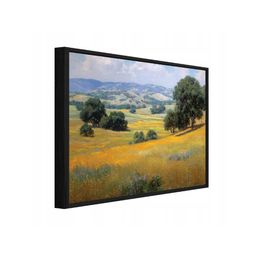 WALLARENA Bild mit Rahmen Landschaft in Beige | Gr.: 40 x 30 cm
