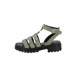 Les Trop&eacute;ziennes par M Belarbi Flache Ledersandalen von Tobosued Grau | Gr.: 38