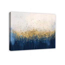 WALLARENA Leinwandbild Abstrakt in Blau | Gr.: 40 x 30 cm