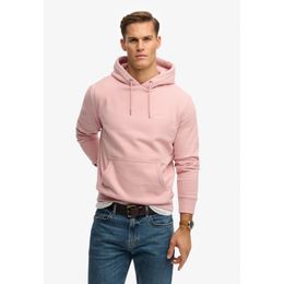 Superdry Herren Kapuzensweatshirt "Essential Logo Hoodie Hb", rosa, Gr. S, unifarben, Sweatware, Obermaterial: 80% Baumwolle, 20% Polyester,