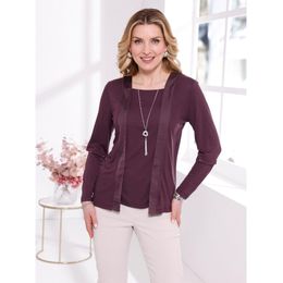Sieh an! 2-in-1-Shirt in aubergine | Gr.: 44