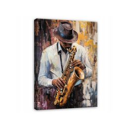 WALLARENA Leinwandbild Mann in Braun | Gr.: 120 x 80 cm