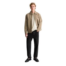 Marc O'Polo Herren Kurzjacke "aus Bio-Baumwolle und Leinen", beige, Gr. L, MARC O'POLO DENIM, unifarben, Obermaterial: 65% Baumwolle, 35% Leinen, Jacken