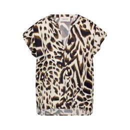 Cartoon Blusenshirt mit Volant in Nature/Khaki | Gr.: 42