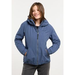 Ragwear Damen Outdoorjacke "DIZZIE WARM", blau, Gr. M, unifarben, Web, Obermaterial: 100% Polyester, Jacken, figurumspielende Passform,