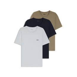 BOSS Herren T-Shirt "TShirtRN 3P Classic", Gr. XL, bunt, Jersey, Obermaterial: 100% Baumwolle, Shirts, mit Logostickerei