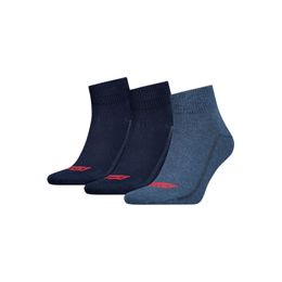 Levi's LEVI'S Herren Kurzsocken "Socken Mid Cut Batwing Logo Recycled Cotton 3P 3er Pack", Gr. 43, blau, Obermaterial: 73% Baumwolle CO. 22% Polyester PES.