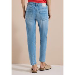 Cecil Damen Comfort-fit-Jeans, blau, Gr. 27, unifarben, Jeans, 83% Baumwolle, 15% Polyester, 2% Elasthan, Jeans, 5-Pocket-Style