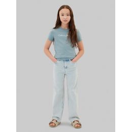 M&auml;dchen T-Shirtcitadel, Gr. 6, Calvin Klein Jeans, unifarben, Single Jersey, Obermaterial: 100% Baumwolle, Shirts, Rundhalsausschnitt, Slim Fit,