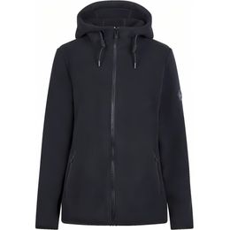 DLX Fleecejacke/Fleecepullover "Leila Fleece Jacket" in Schwarz | Gr.: L