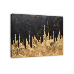 WALLARENA Leinwandbild Abstrakt in Golden | Gr.: 40 x 30 cm