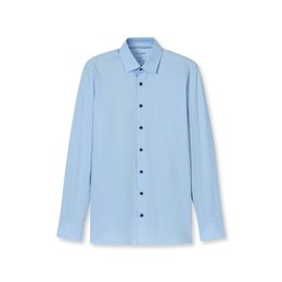 OLYMP Herren Businesshemd "OLYMP Luxor 24/Seven, Modern Fit, New Kent", blau, Gr. 48, 92% Baumwolle, 8% Elasthan, Hemden