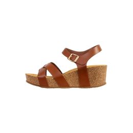 Divine Factory Noga Ety Edge Keilabsatz-Sandalen aus Leder Braun | Gr.: 40