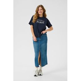 Kaffe T-Shirt kurzarm KAjamie Loose fit in Midnight Marine W. Chalk Art W | Gr.: S