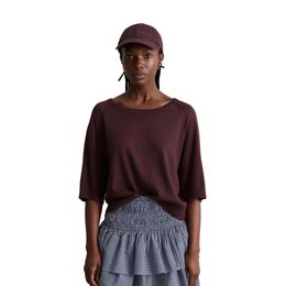 Marc O'Polo Damen Strickpullover "aus weichem Organic-Cotton-Modal-Mix", braun, Gr. XXS, MARC O'POLO DENIM, unifarben, Obermaterial: 50% Modal, 50% Baumwolle,