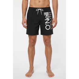 O`Neill O'NEILL Herren Badeshorts "ORIGINAL CALI 16'' SWIMSHORTS", schwarz, Gr. S, Obermaterial: 100% Polyester, Badehosen, mit elastischem Bund, normale