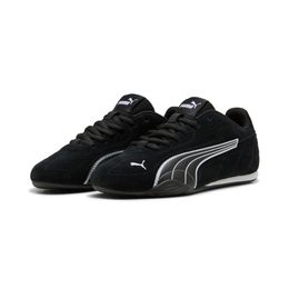 Puma M&auml;dchen Sneaker "CATCH SD JR", Gr. 35,5, schwarz-wei&szlig;, Leder, unifarben, Schuhe, f&uuml;r Jugendliche, sportlicher Stil, mit Schn&uuml;rung