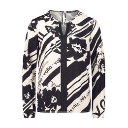 Betty Barclay Damen Schlupfbluse "Damen mit Rundhalsausschnitt"wei&szlig;, schwarz, Gr. 46, Obermaterial: 100% Viskose, Blusen