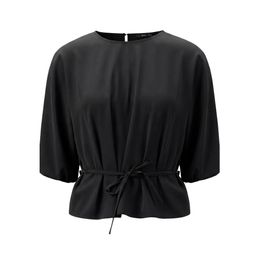 Zero Casual-Bluse mit G&uuml;rtel in Black Beauty | Gr.: 36