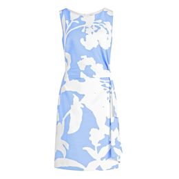 Vera Mont Cocktailkleid mit Blumenprint in Blau/Wei&szlig; | Gr.: 44
