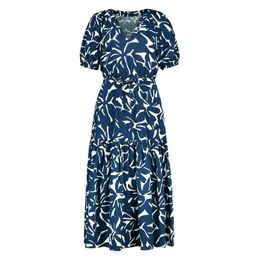 Zero Maxikleid kurzarm in Blue/Cream | Gr.: 38