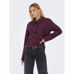 Jacqueline de Yong JDY Damen Kurzjacke "JDYCALLIE LIFE SHORT JACKET OTW HAB NOOS", schwarz, Gr. XS, meliert, Web, Obermaterial: 100% Polyester, Jacken, Kunstfaser