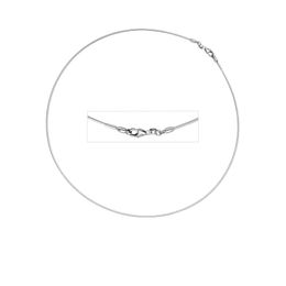 Jobo Damen Halsreif "Starre Halskette 1,2 mm", 45cm, Wei&szlig;gold 585, silber, Wei&szlig;gold 585, Halsketten, 14 Karat 585 Wei&szlig;gold