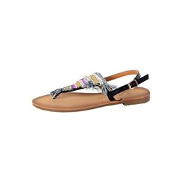 Divine Factory Zehensteg-Sandale Schwarz | Gr.: 38