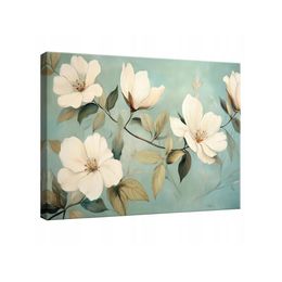 WALLARENA Leinwandbild Blumen in Gr&uuml;n | Gr.: 60 x 40 cm