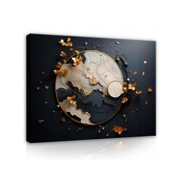WALLARENA Wandbild Marmor in Schwarz | Gr.: 120 x 80 cm