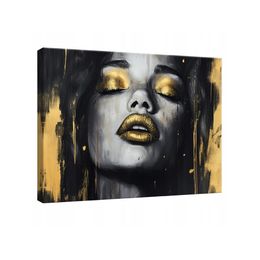 WALLARENA Leinwandbild Frau in Golden | Gr.: 40 x 30 cm