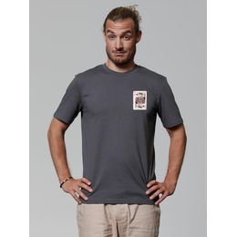wat? Apparel T-Shirt K&ouml;nig der Herzen in Grau | Gr.: 56
