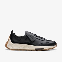 Clarks Craft Speed. Schwarze Leder-Sneaker