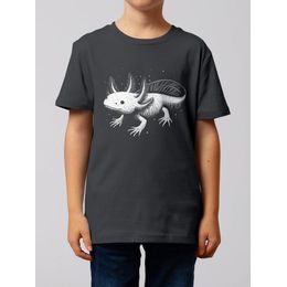 wat? Apparel T-Shirt Axolotl in Grau | Gr.: 98/104