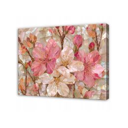 WALLARENA Leinwandbild Blumen in Rosa | Gr.: 120 x 80 cm