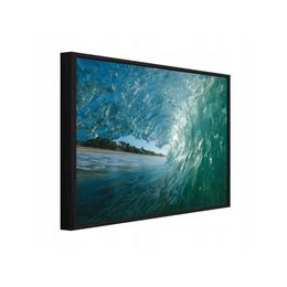 WALLARENA Bild mit Rahmen Meer in Blau | Gr.: 40 x 30 cm