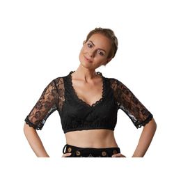 TecTake Dirndlbluse mit halblangen &Auml;rmeln und Gummizug am unteren Saum | Gr.: XXL